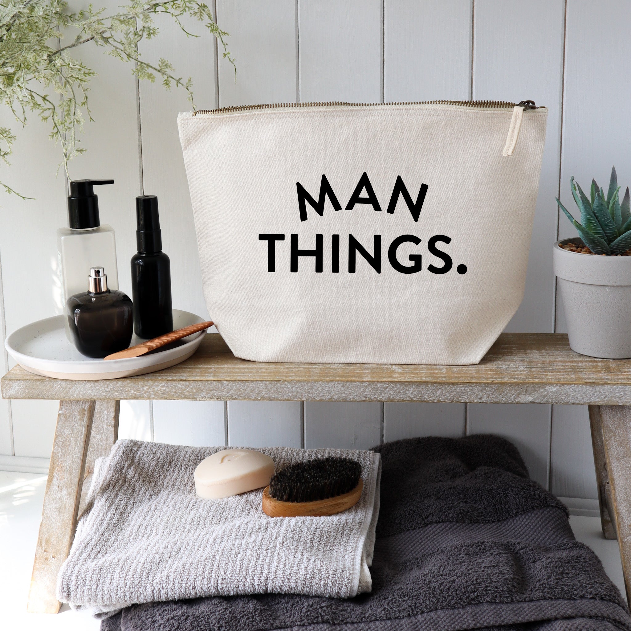 Man things zipped pouch bag – Word Up Creative