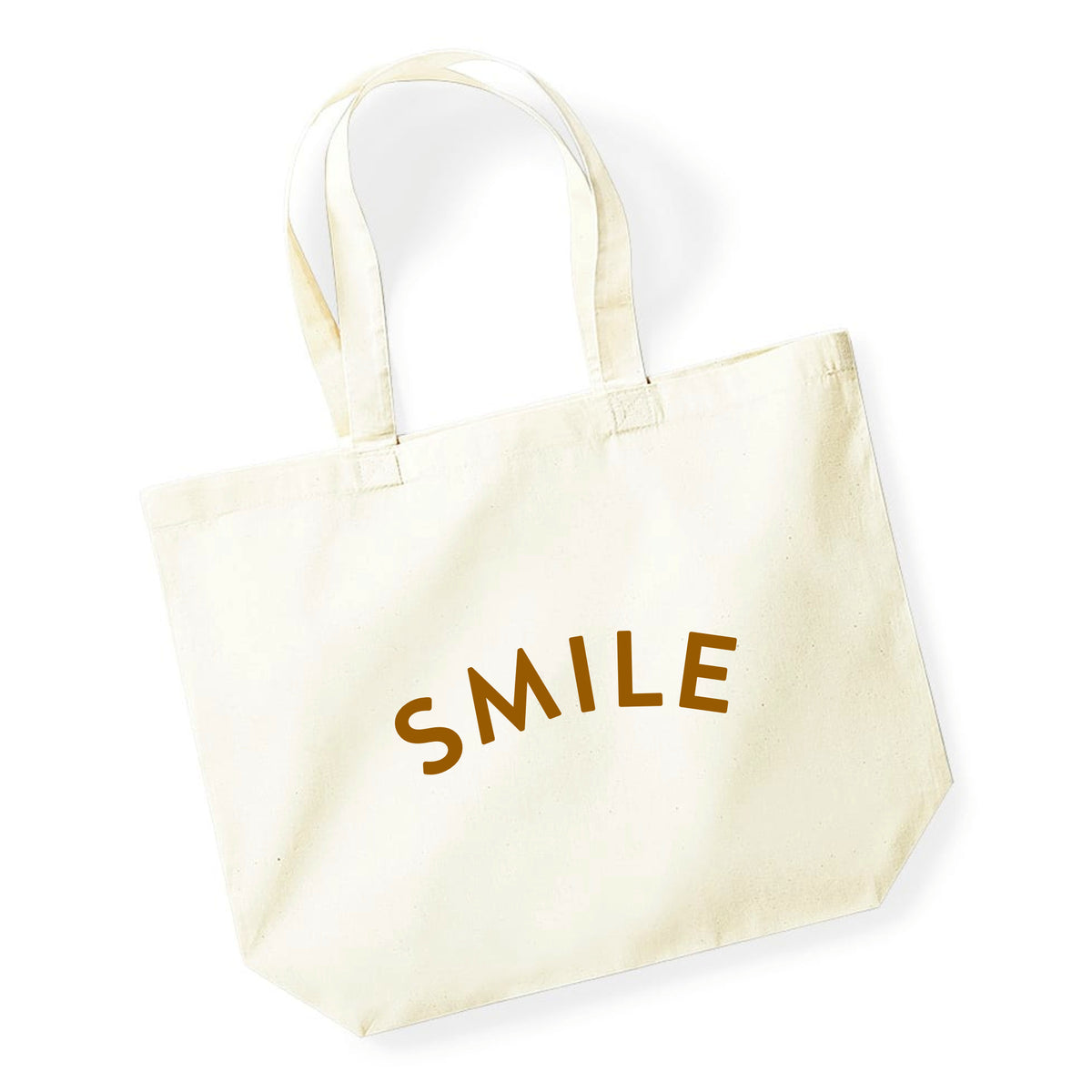 Smile cotton canvas reusable shopping bag – Word Up Creative