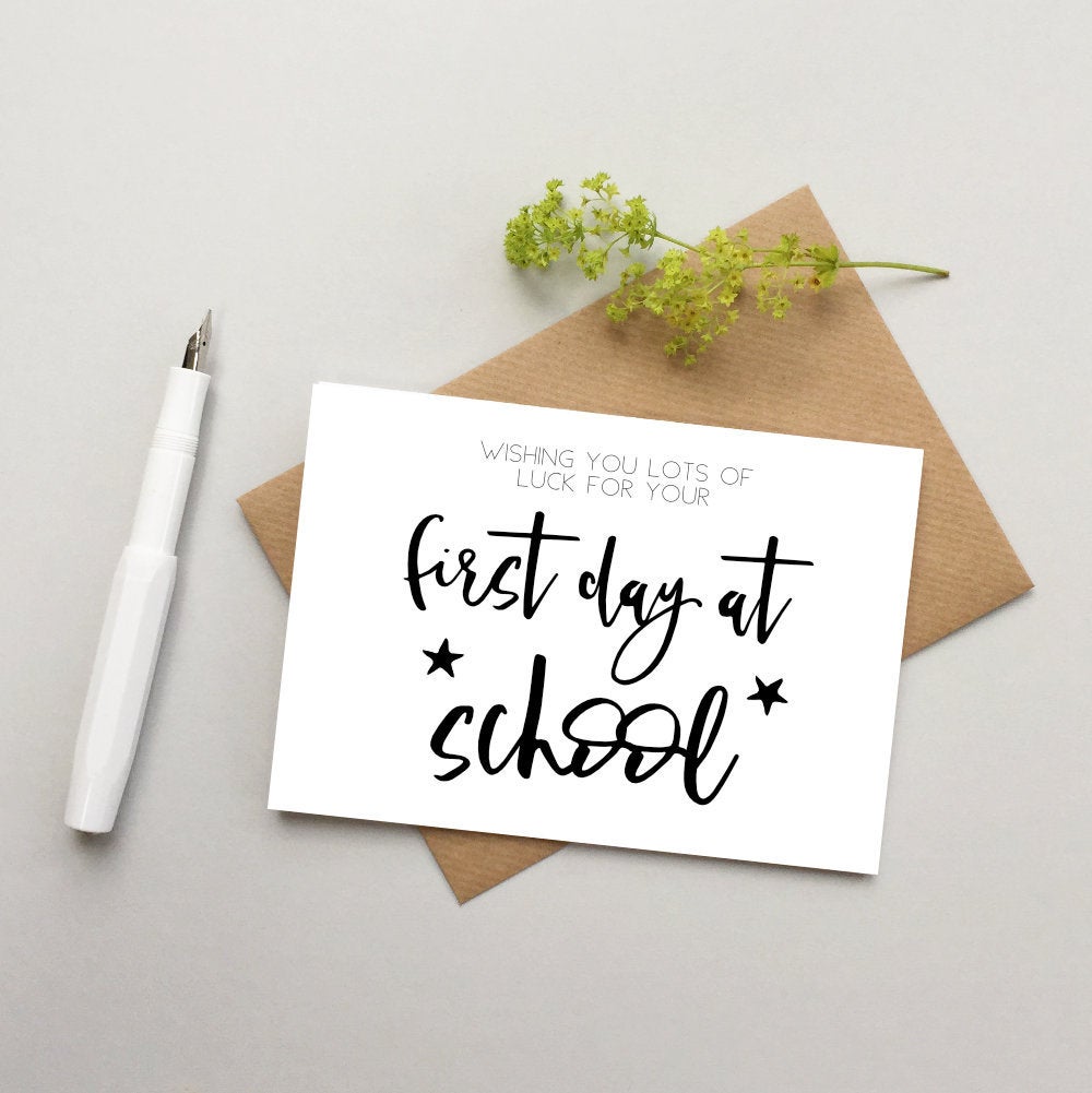 First day at school card – Word Up Creative