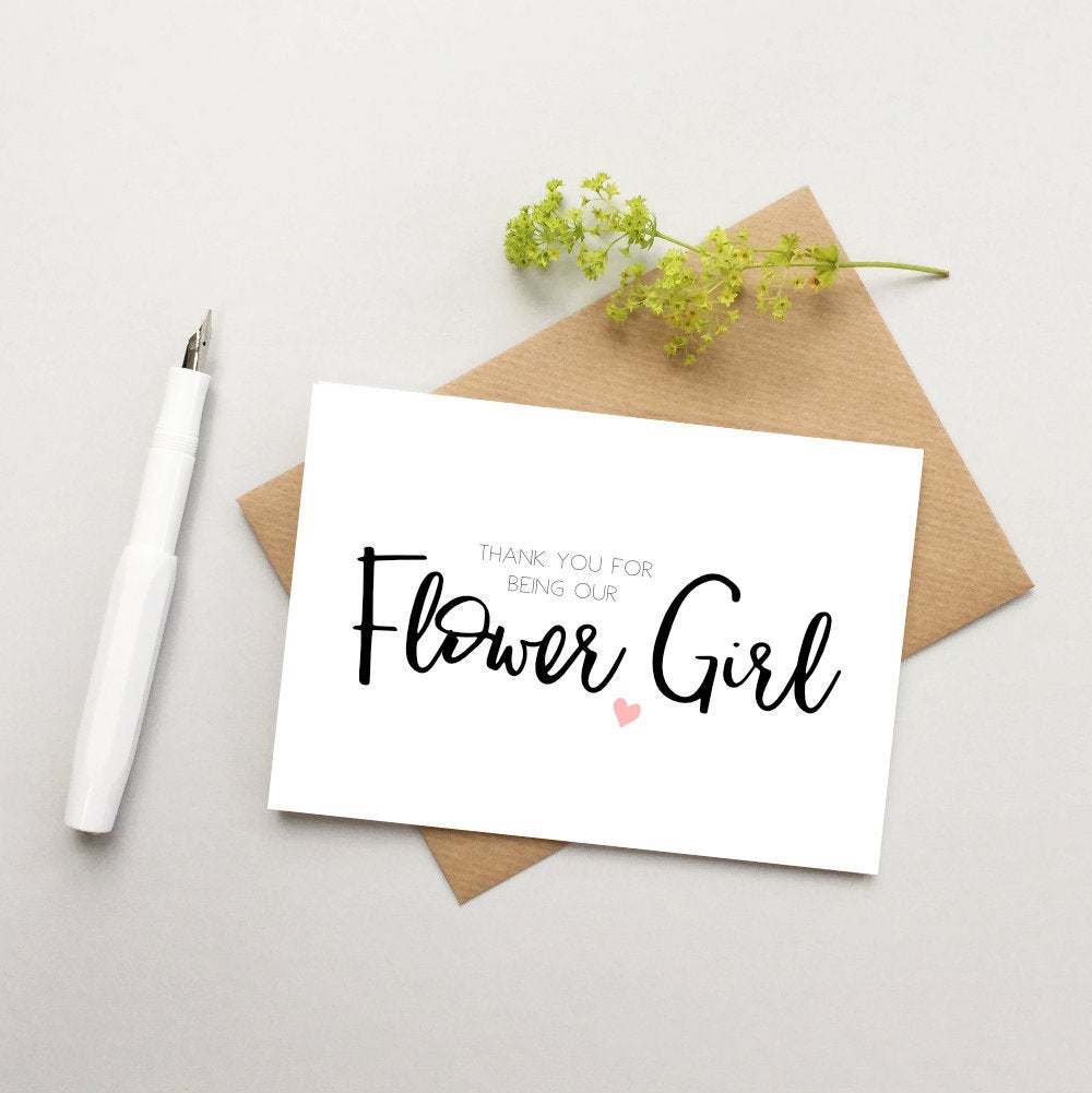 Flower girl card Wedding card – Word Up Creative