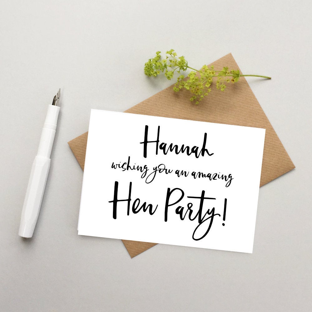 Personalised Hen party card – Word Up Creative