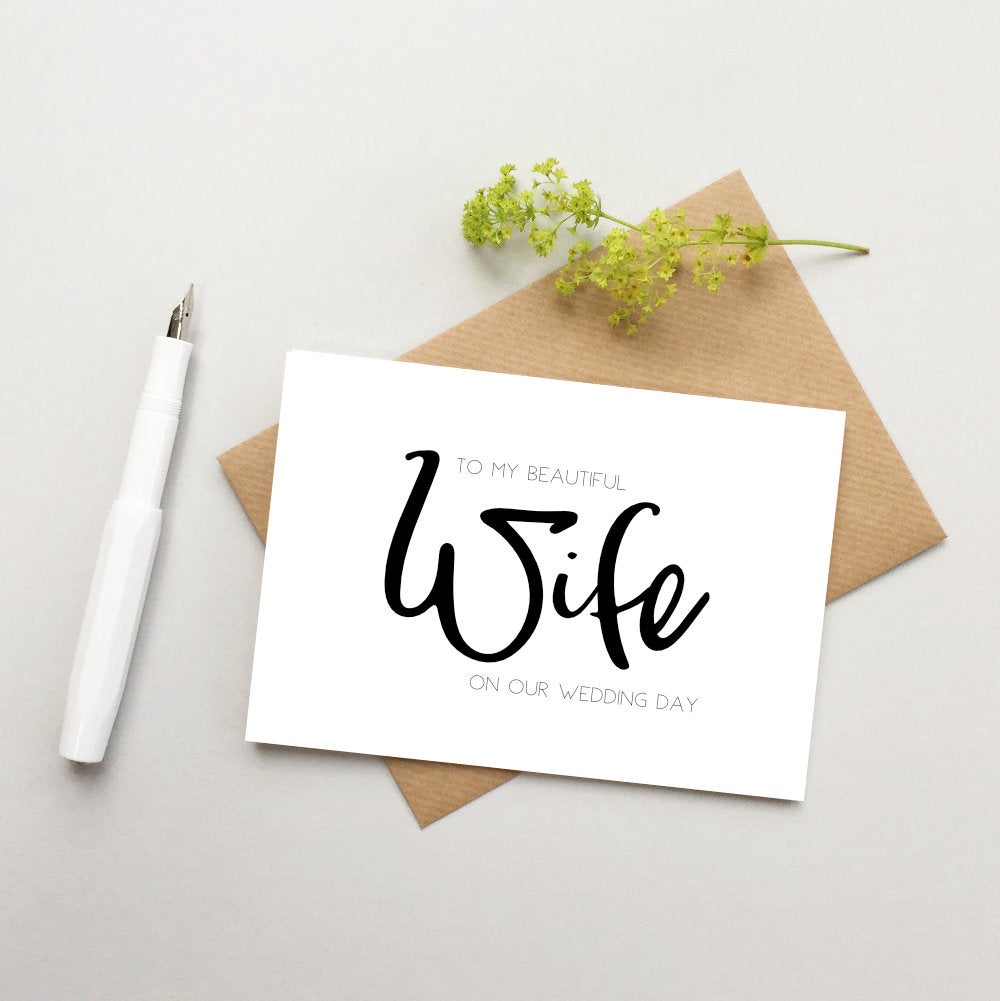 Wedding card for wife – Word Up Creative
